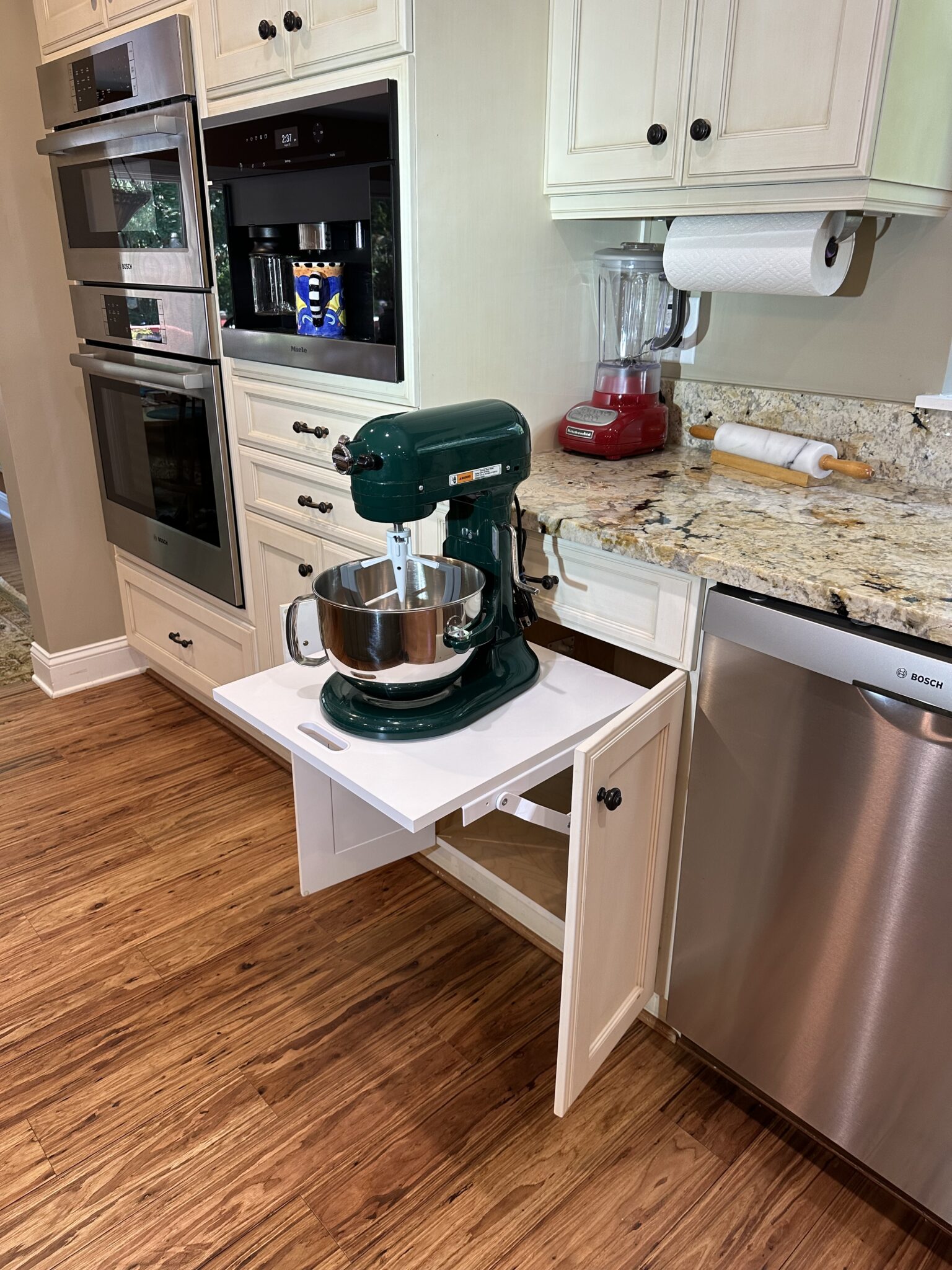 Kitchen Appliance Lift, White - Wood Technology
